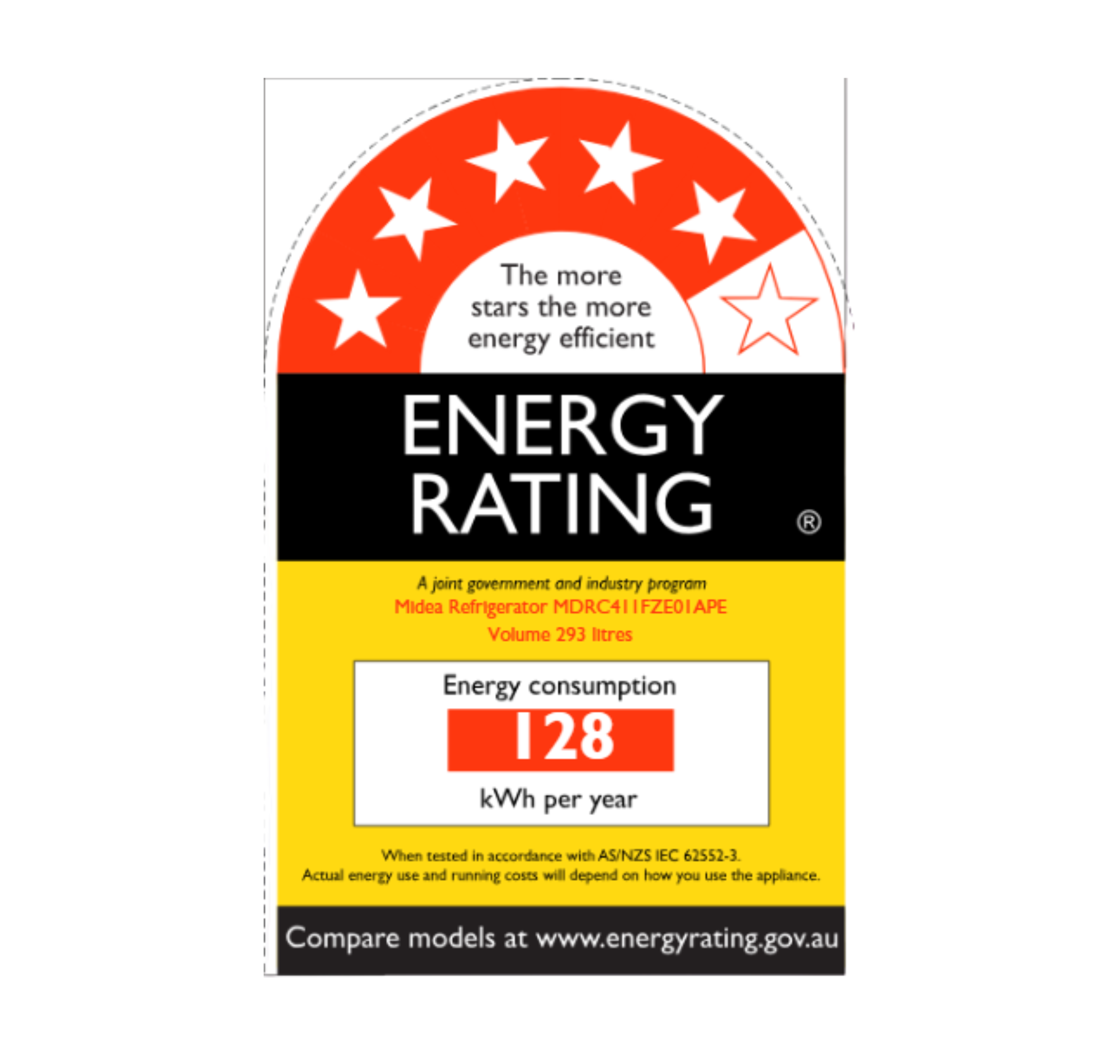 Midea 293L chest freezer FZ 4.5 star/FR 6 star MDRC411FZE01APE ...