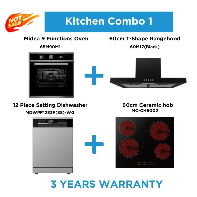Midea Comfortable Life Kitchen Package | Multifunction Oven, Cooktop ...