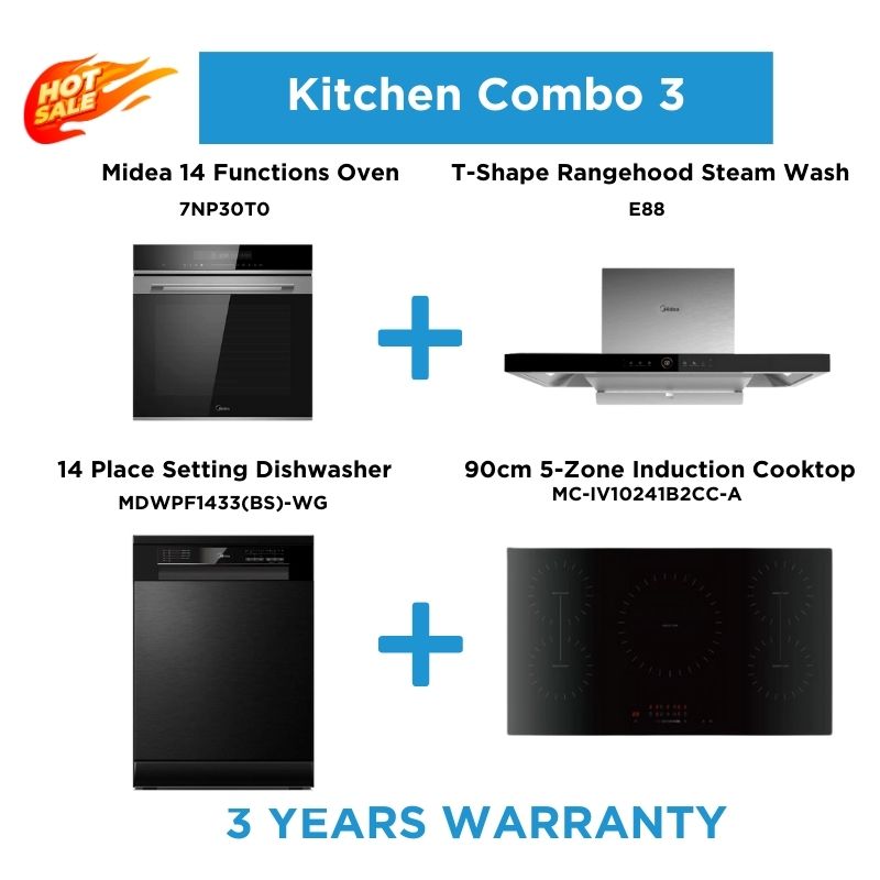 Midea Quality Life Kitchen Package | 14-Function Oven, Induction Cookt ...