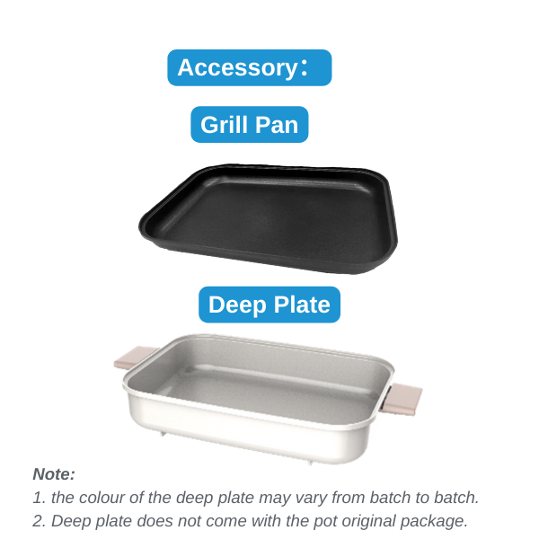 Midea Multifuctional Cooking Pot - come with grill pan and deep plate ...